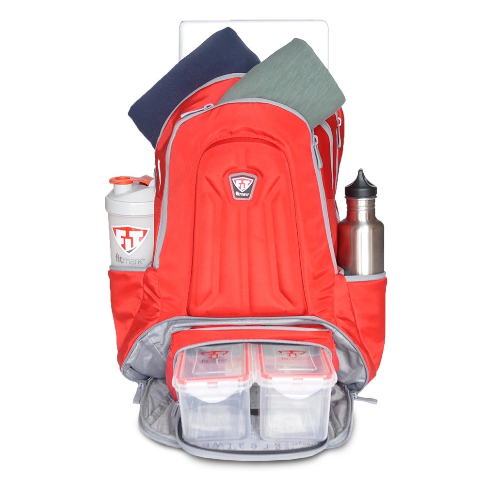 Envoy Backpack red Fitmark Meal Prep Bags